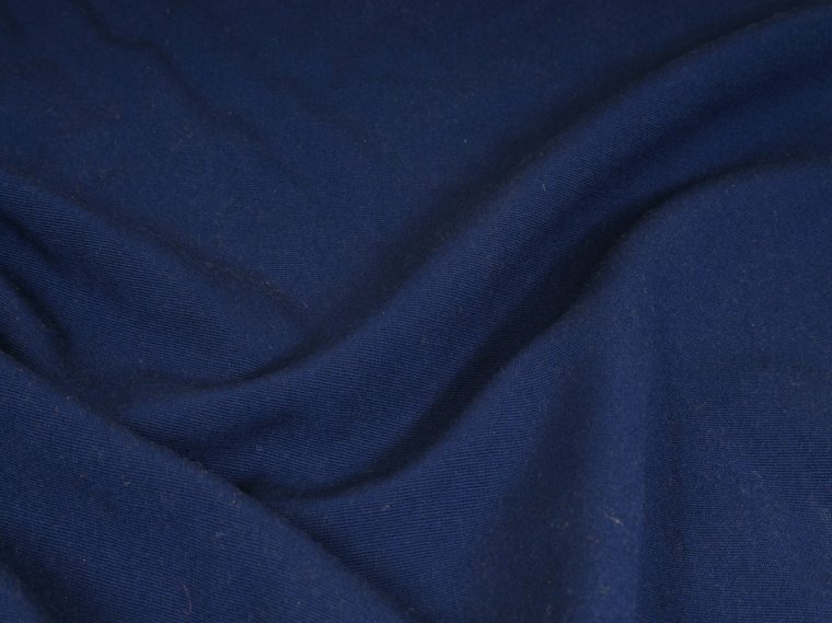 Rich Navy Blue Lee Jofa Wool Fabric w/ a Ribbed Finish