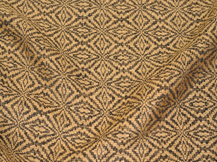 Extraordinary 100% Silk Woven Diamonds in Gold & Black for Upholstery ...