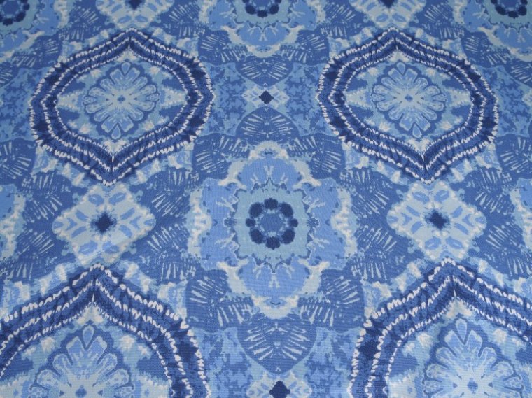 Tone on Tone Blue White Batik Design, 100% High Quality Cotton, 12.5 ...