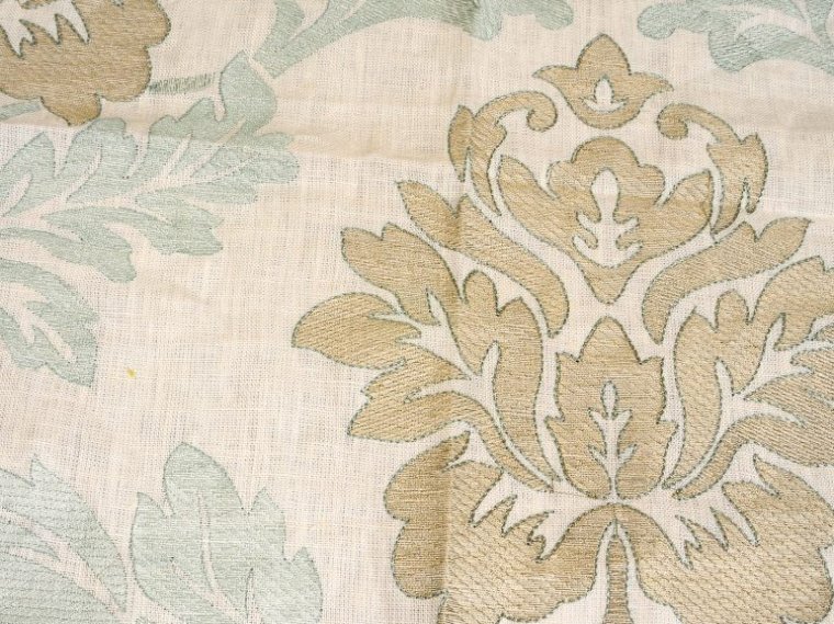 Stunning Embroidered Linen Damask, Stunning Color Combination, Ideal ...