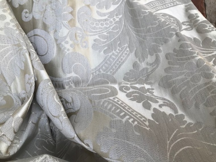 "Milano" Modern Silk Damask Fabric from Italy