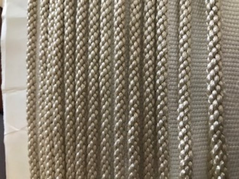 Over 27 yards Houles Paris Rope trim in ivory with a hint of silver