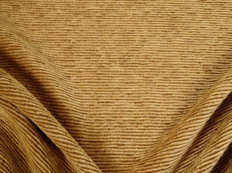 Rogers & goffigon Caramel Ribbed Chenille Fabric for Durable & Soft ...