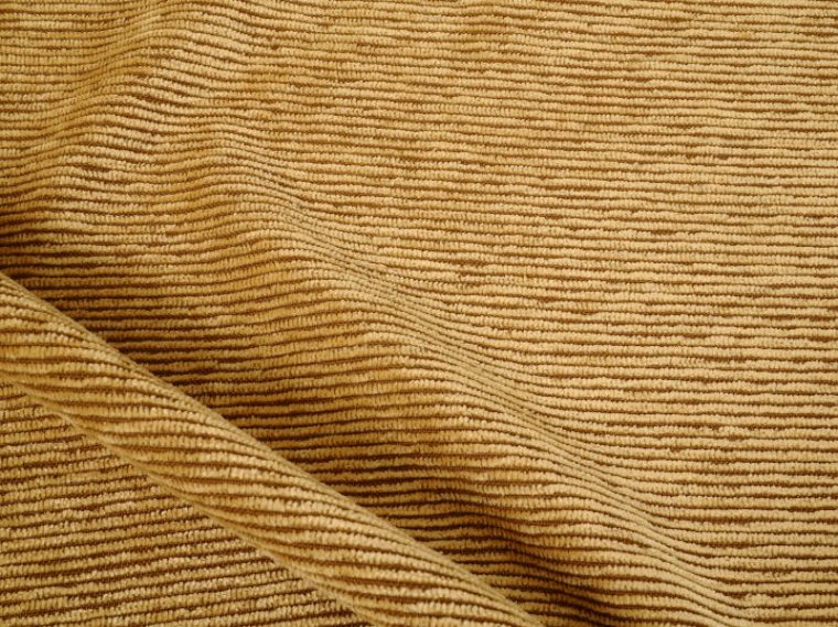 Rogers & goffigon Caramel Ribbed Chenille Fabric for Durable & Soft ...